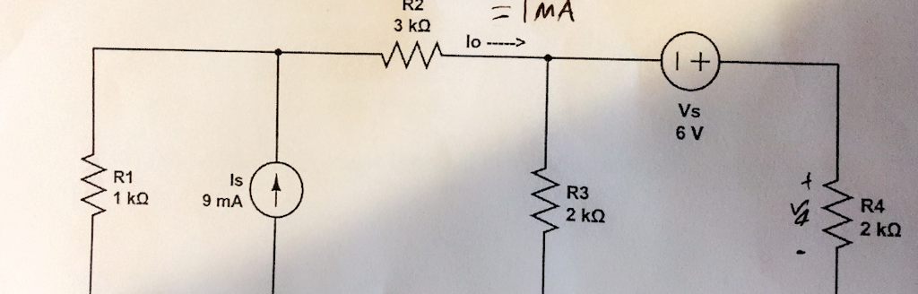 Solved Given is the inital current which = 1mA | Chegg.com