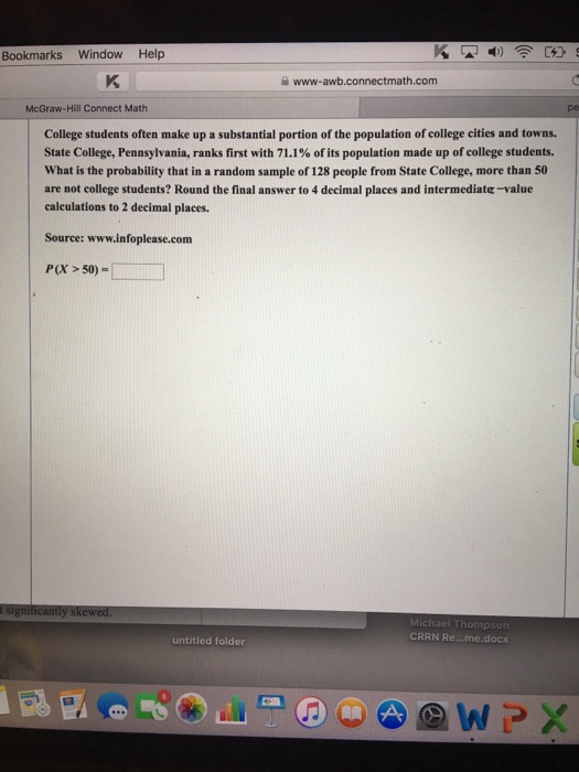 Solved College students often make up a substantial portion | Chegg.com