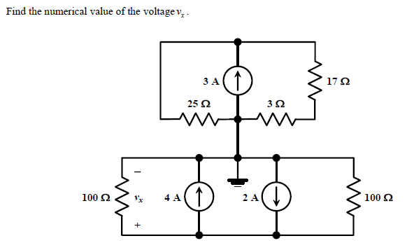 Solved Find the numerical value of the voltage vx. | Chegg.com Solved Find the numerical value of the voltage vx. | Chegg.com