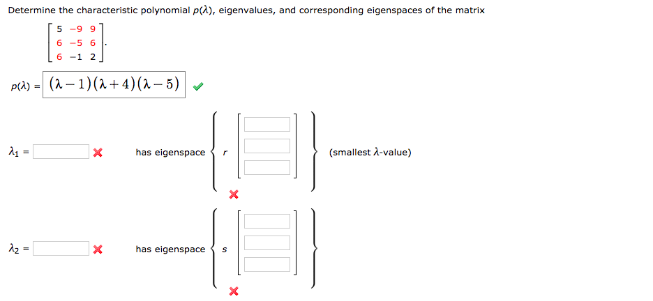 Solved Determine the characteristic polynomial p(X), | Chegg.com