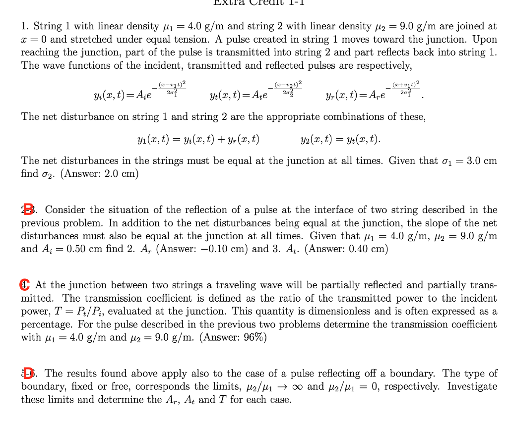 Solved String 1 with linear density = 4.0 g/m and string 2 | Chegg.com