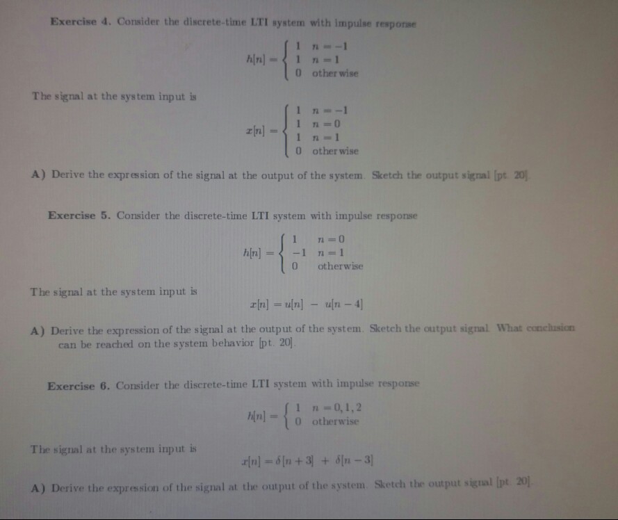 Solved Exercise 1. Consider the discrete-time LTI system | Chegg.com