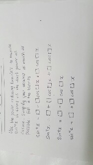 Solved Use power reducing formulas to rewrite sin^4x in | Chegg.com