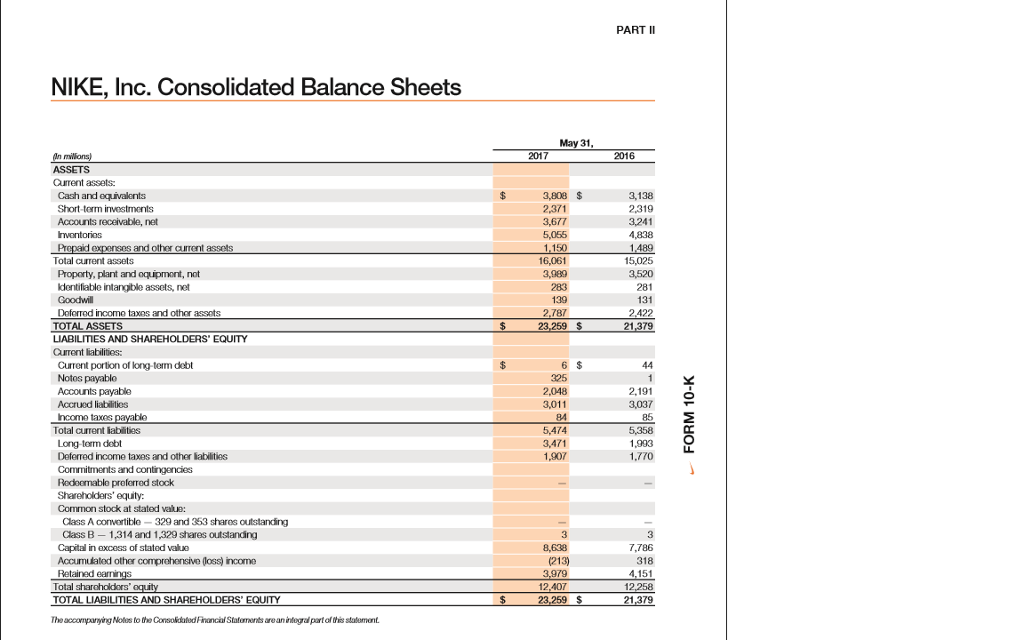 Solved How can I determine cash in company's 10k ? What kind | Chegg.com