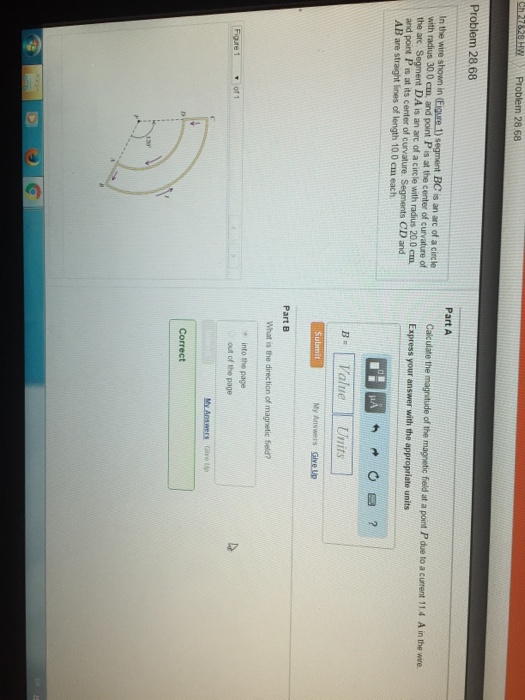 Solved In the wire shown in (Figure 1) segment BC is an are | Chegg.com
