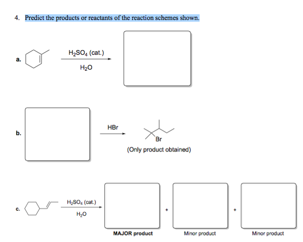Solved 4. Predict the products or reactants of the reaction | Chegg.com