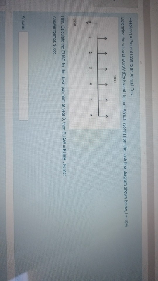 Solved Resolving a Present Cost to an Annual Cost Determine | Chegg.com