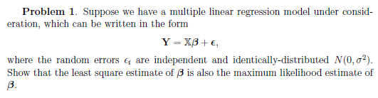Solved Suppose we have a multiple linear regression model | Chegg.com