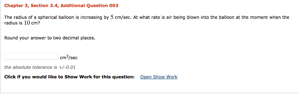 Solved Chapter 3, Section 3.4, Additional Question 003 The | Chegg.com