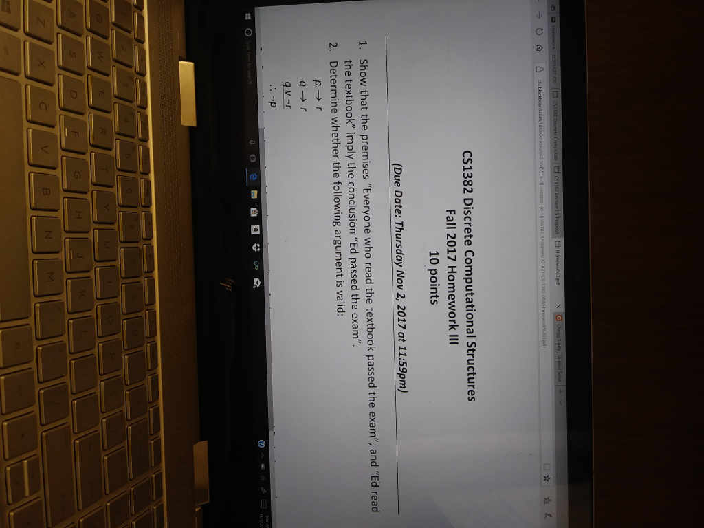 Solved 0台凸ttu.bl /201827-CS-1382 CS1382 Discrete | Chegg.com