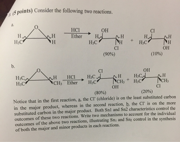 Solved Consider the following two reactions. Notice that in | Chegg.com