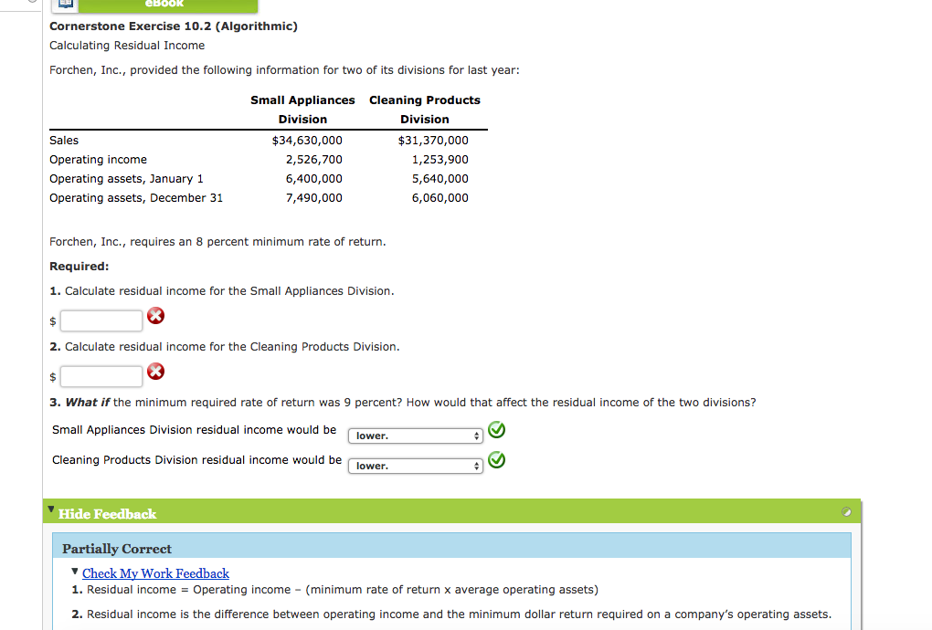 Solved eBook Cornerstone Exercise 10.2 (Algorithmic) | Chegg.com