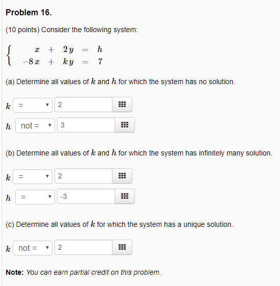Solved Problem 16. (10 points) Consider the tollowing system | Chegg.com