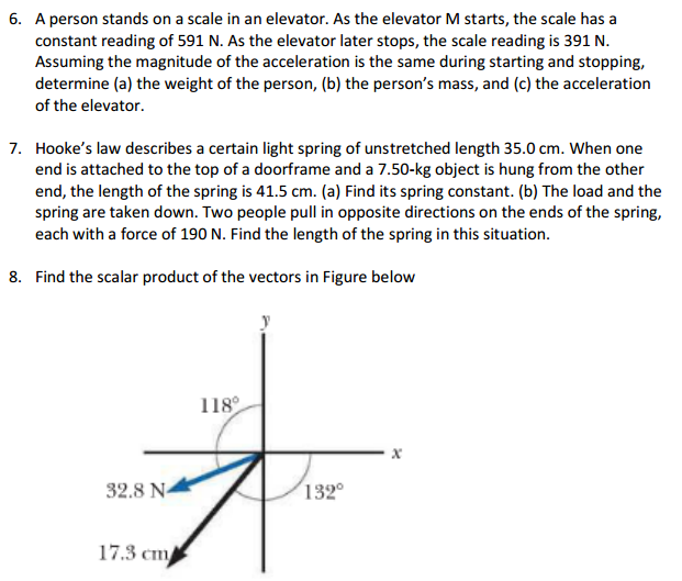 Solved 6. A person stands on a scale in an elevator. As the | Chegg.com