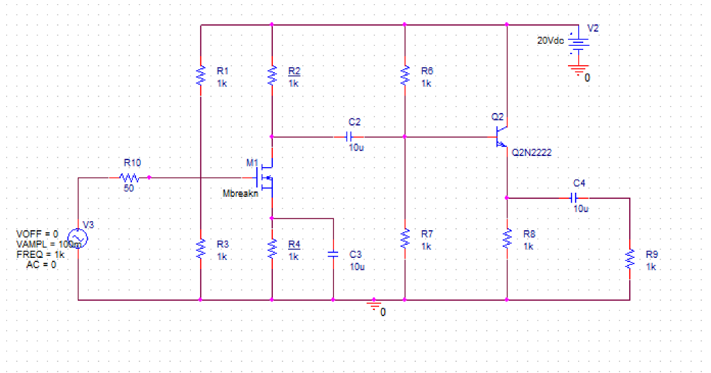 1. Using BOTH the 2N7000 MOSFET and the 2N2222A BJT, | Chegg.com