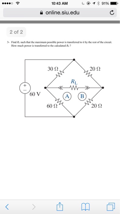 Solved Find R_L such that the maximum possible power is | Chegg.com