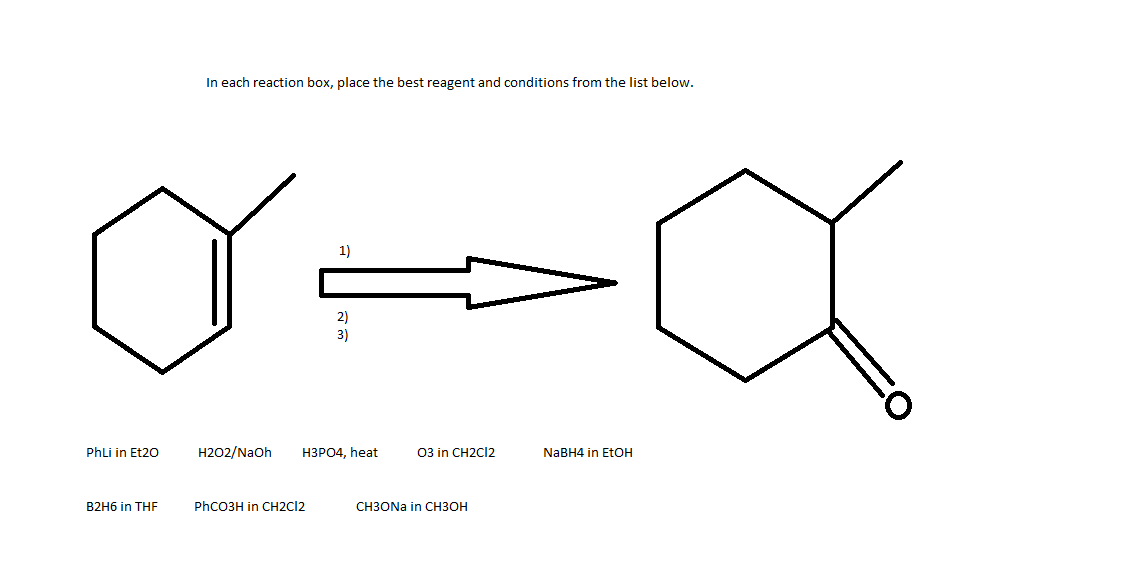 Solved In each reaction box, place the best reagent and | Chegg.com