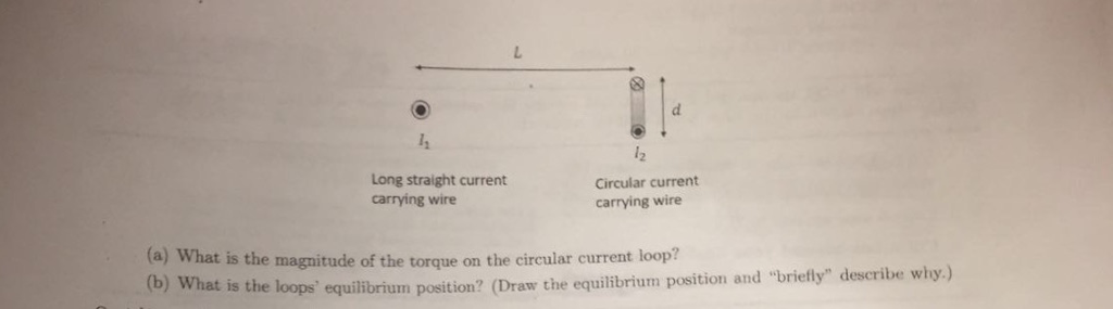 Solved Long straight current carrying wire Circular current | Chegg.com