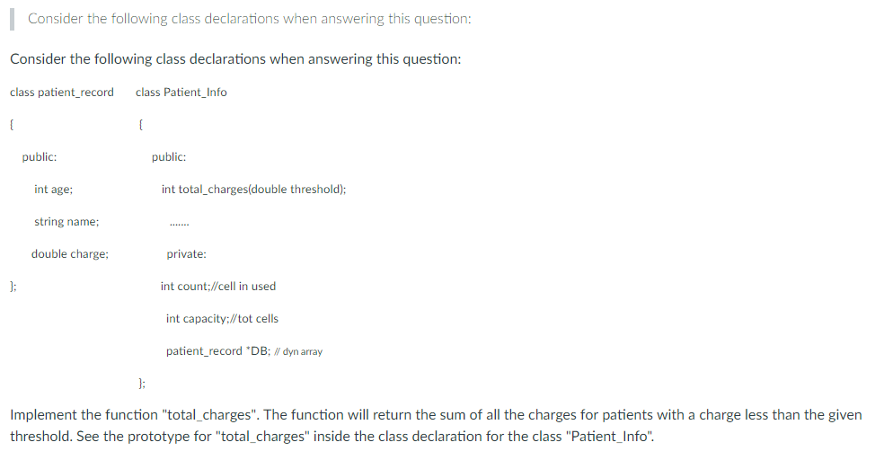 Consider the following class declarations when | Chegg.com Consider the following class declarations when | Chegg.com