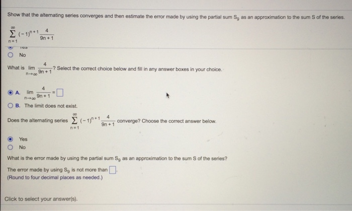 Solved Show that the alternating series converges and then | Chegg.com