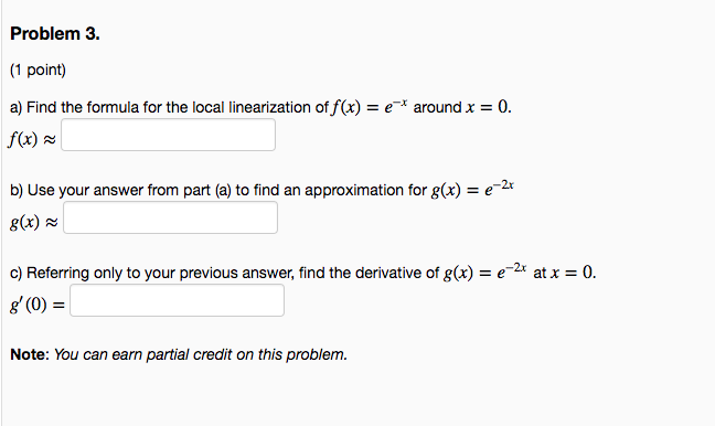 Solved Problem 3. (1 point) a) Find the formula for the | Chegg.com