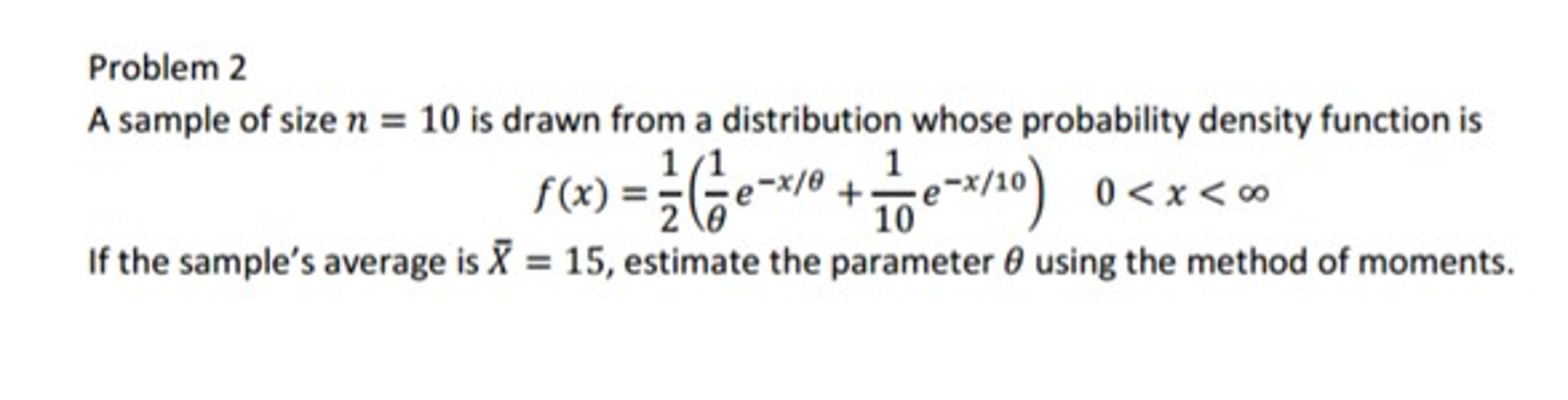 Solved A sample of size n = 10 is drawn from a distribution | Chegg.com