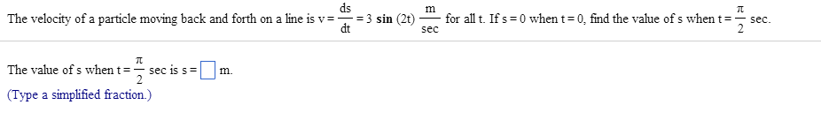 Solved The velocity of a particle moving back and forth on a | Chegg.com