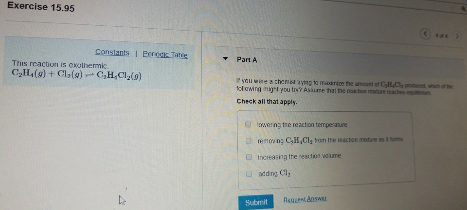 Solved Exercise 15.95 Constants I Periodic Table ? Part A | Chegg.com