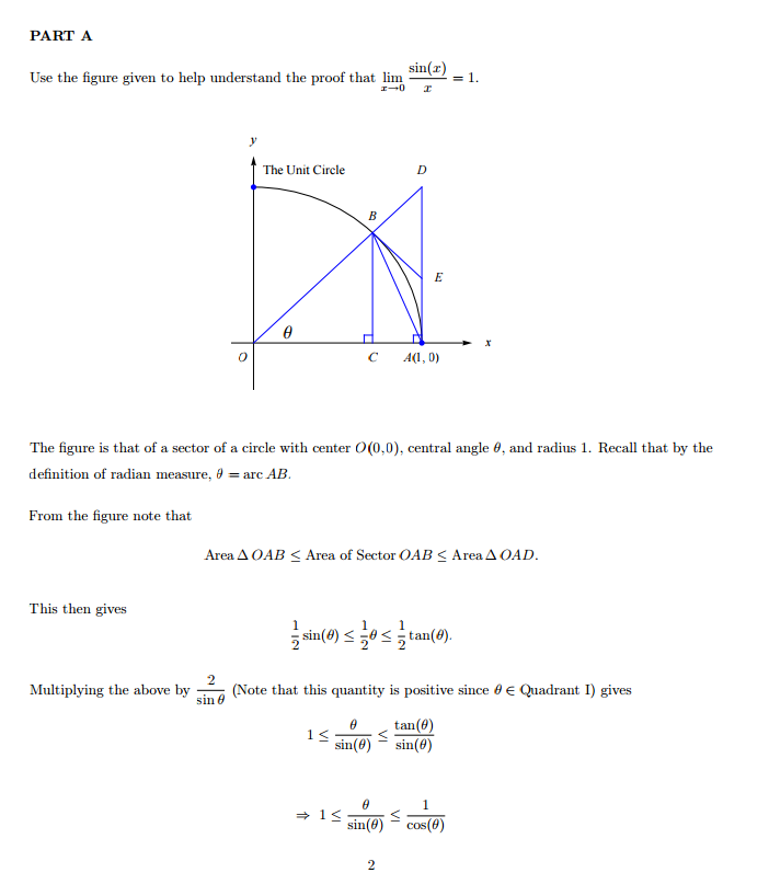 Solved PART A sin(r) Use the figure given to help understand | Chegg.com