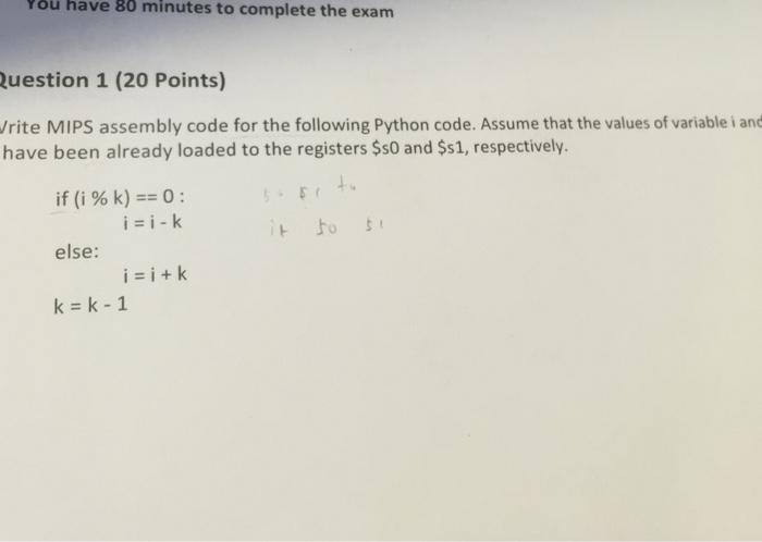 Solved Write MIPS assembly code for the following Python | Chegg.com Solved Write MIPS assembly code for the following Python | Chegg.com