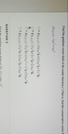 Solved Find the gradient vector field ofthe scalar function | Chegg.com