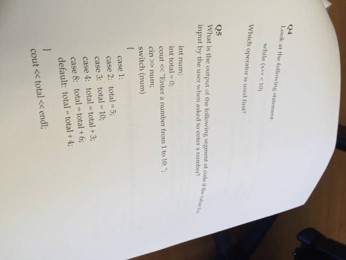 Solved Look at the following statement. While(x++