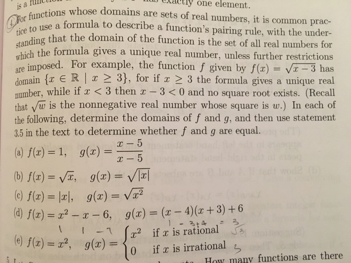 Solved For functions whose domains are sets of real numbers | Chegg.com