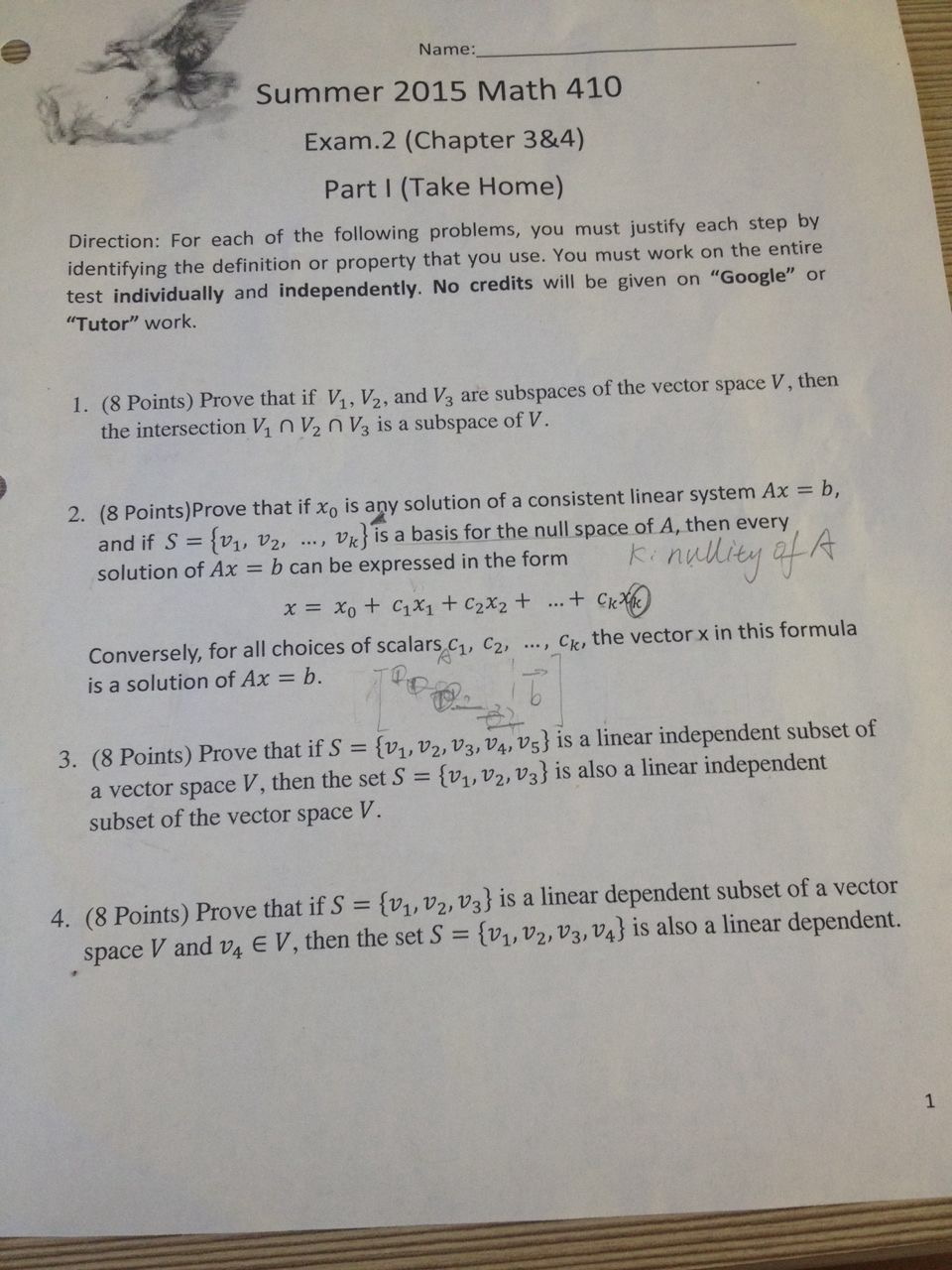 Solved 2. Prove that if x0 is any solution of a consistent | Chegg.com
