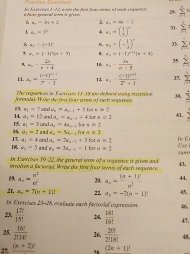 Solved Practice Exercises In Exercises 1-12, write the first | Chegg.com