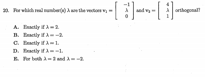 Solved For which real number(s) lambda are the vectors v_1 = | Chegg.com