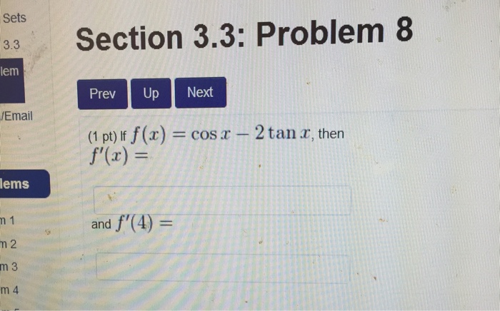 Solved Section 3.3: Problem 1 Prev Up Next sin 3t (1 pt) | Chegg.com