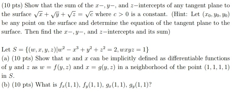 Solved (10 pts) Show that the sum of the x-,y-, and | Chegg.com