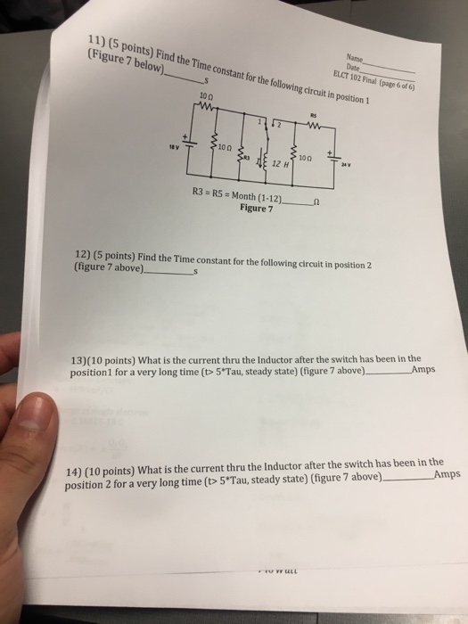Solved Find the Time constant for the following circuit in | Chegg.com