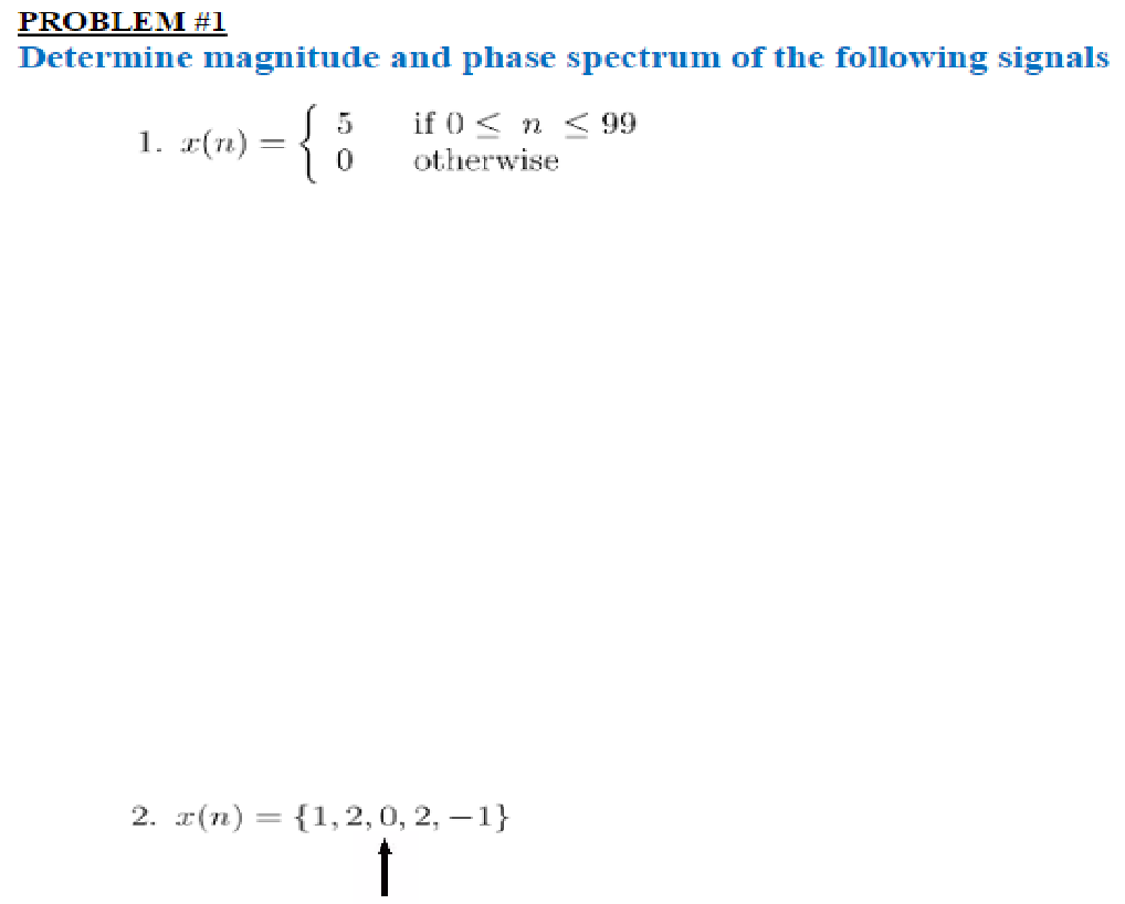 Solved Determine magnitude and phase spectrum of the | Chegg.com