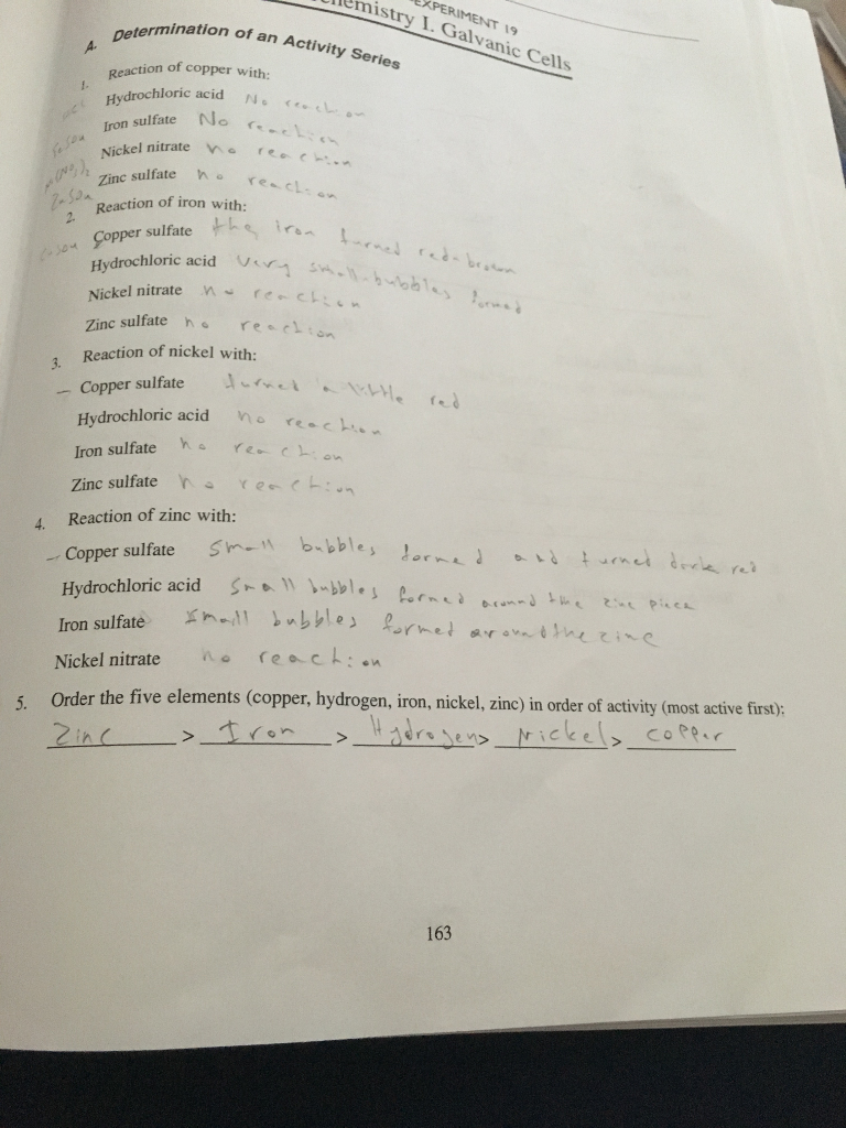 Solved POSTLAB 1. Using a table of E° values, S. place | Chegg.com Solved POSTLAB 1. Using a table of E° values, S. place | Chegg.com