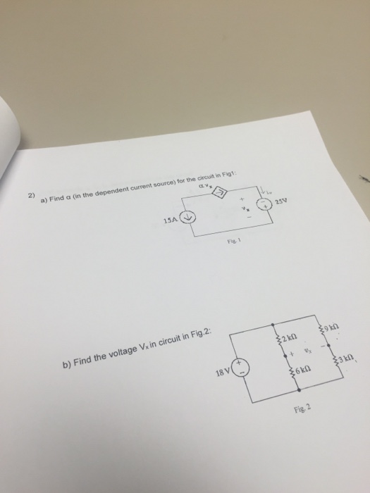 Solved Find a (in the dependent current source) for the | Chegg.com