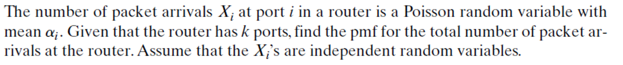The number of packet arrivals X_i at port i in a | Chegg.com