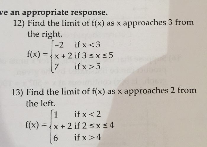 Solved Find the limit of f(x) as x approaches 3 from the | Chegg.com