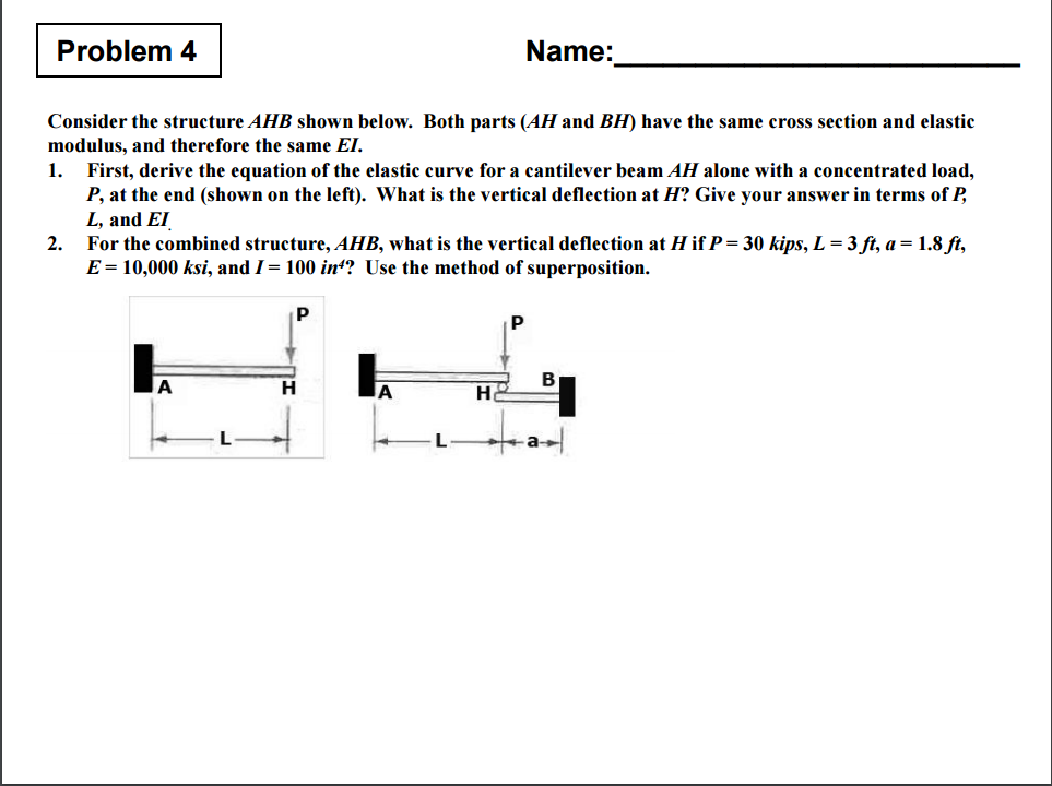 Solved Consider the structure AHB shown below. Both parts | Chegg.com