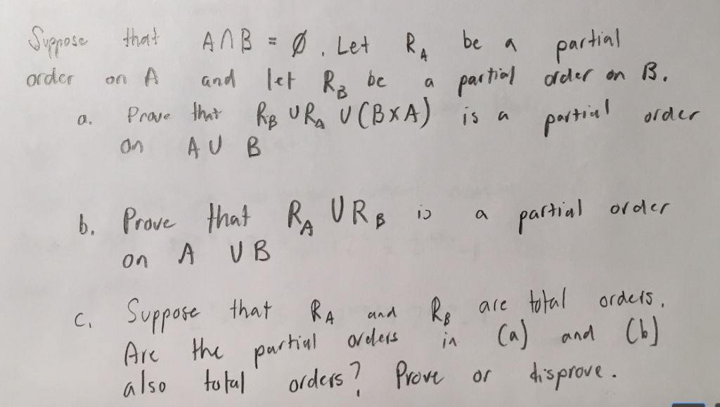 Solved Suppose that A Intersection B = Phi. let R_4 be a | Chegg.com