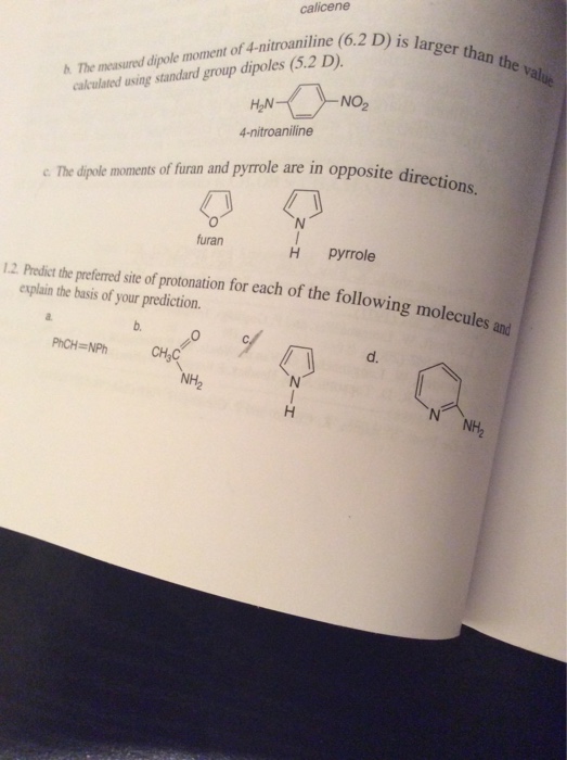 Solved calicene The measured dipole moment of 4-nitroaniline | Chegg.com