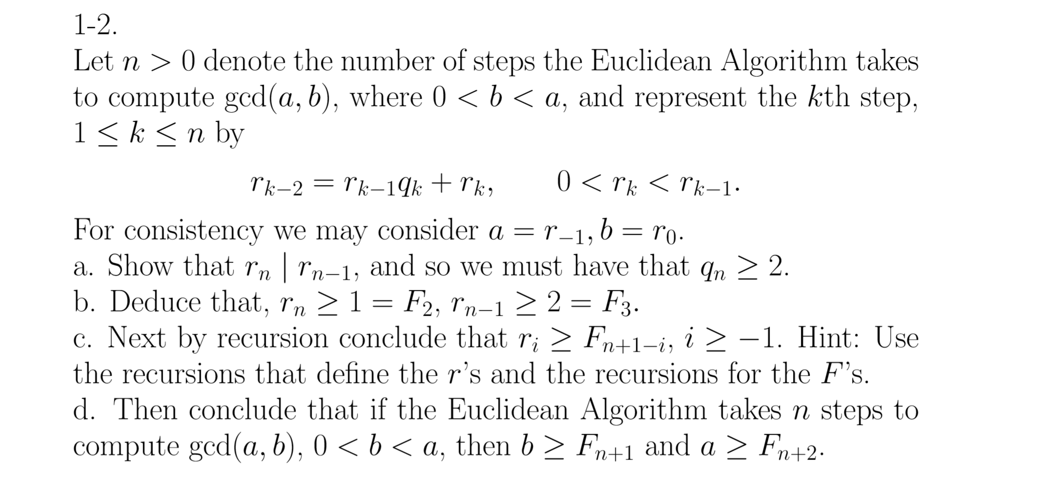 Let n greater 0 denote the number of steps the | Chegg.com