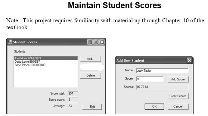 Solved Maintaint Student Scores using c# Here is the code | Chegg.com