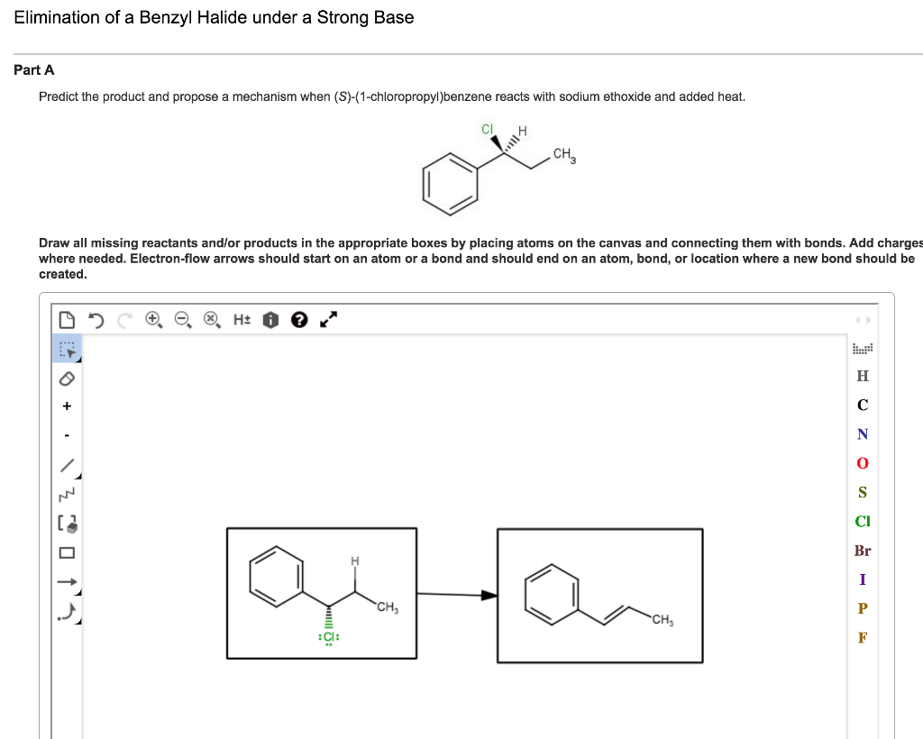 Solved Elimination of a Benzyl Halide under a Strong Base | Chegg.com
